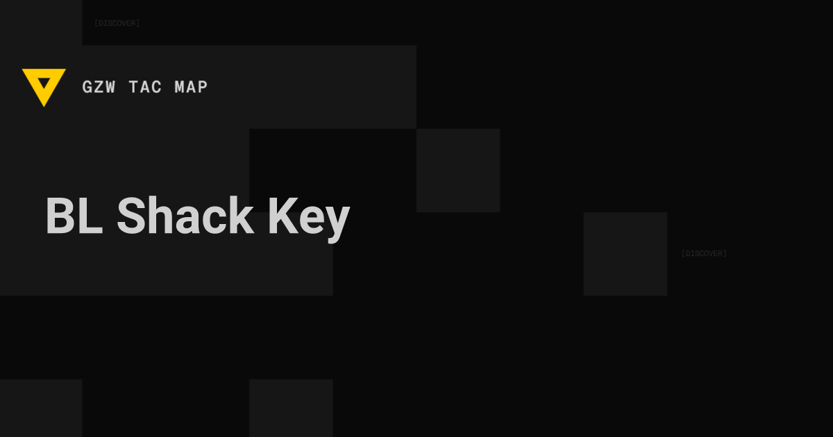 Blue Lagoon Shack Key (BL Shack) — Gray Zone Warfare | GZW Tac Map