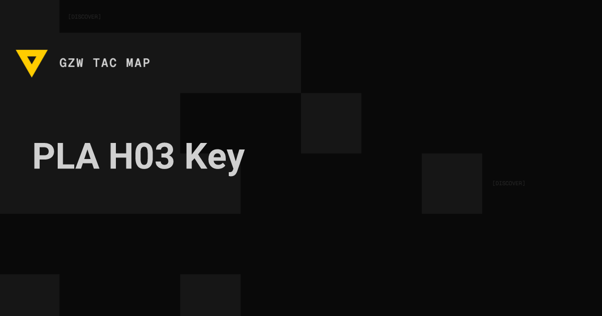 Hangar 03 Key (PLA H03) — Gray Zone Warfare | GZW Tac Map