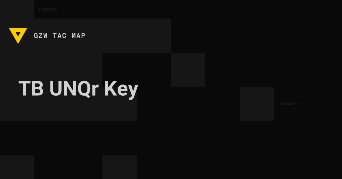 UNLRA Quarantine Key (TB UNQr) — Gray Zone Warfare | GZW Tac Map